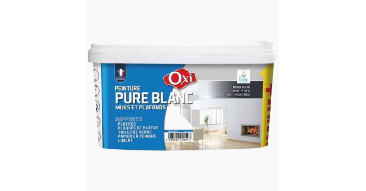 OXI Peinture monocouche mat - 2,5 L - Blanc